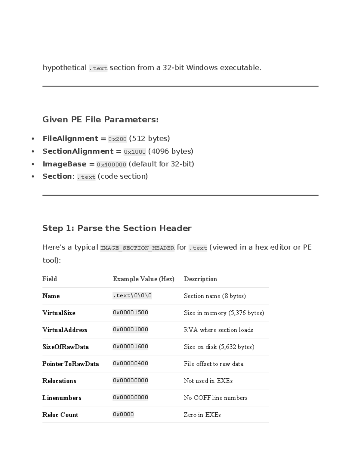 PE File Analysis: Understanding the .text Section in Malware - Studocu