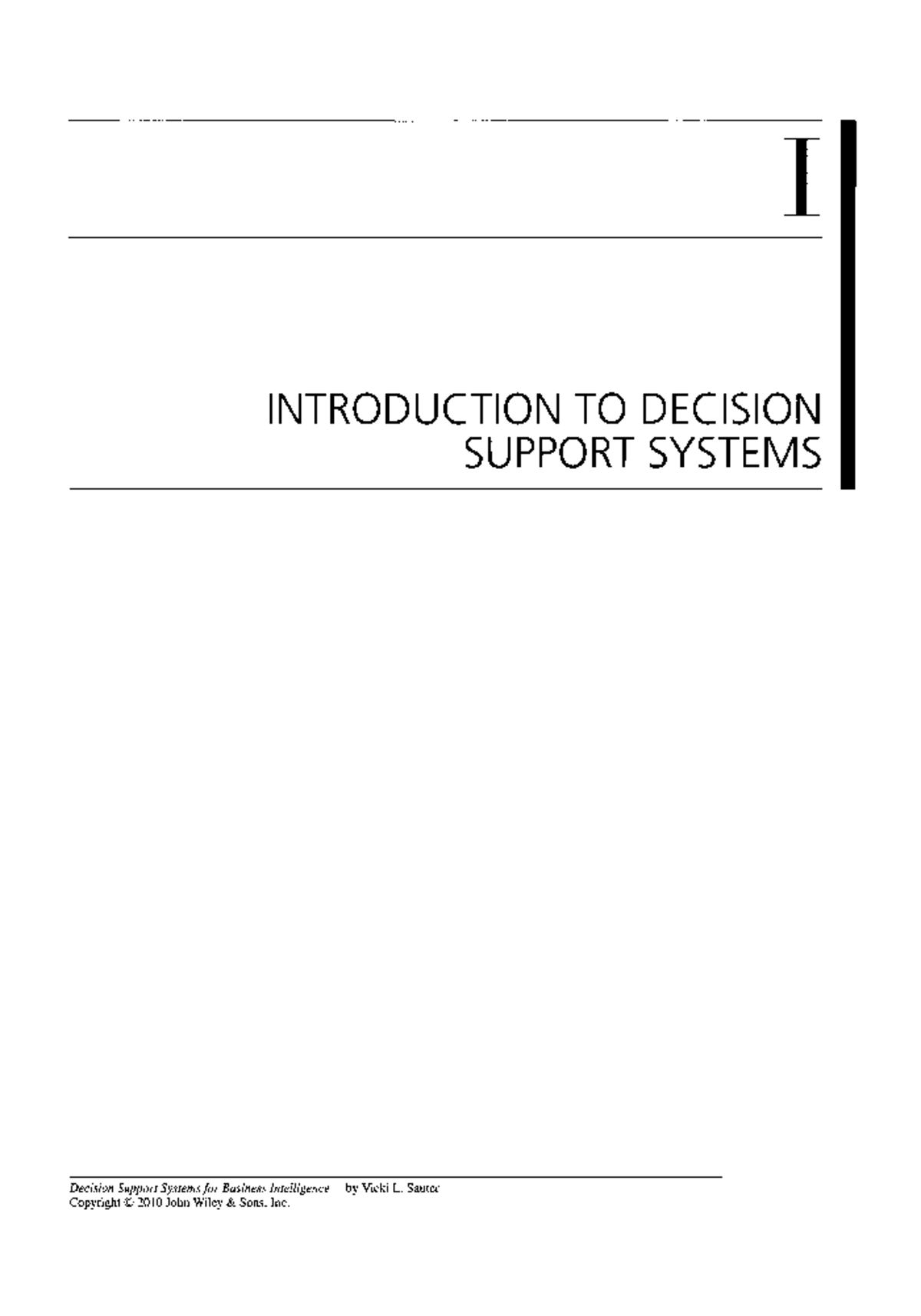 Decision Support Systems (DSS) Overview and Business Applications - Studocu
