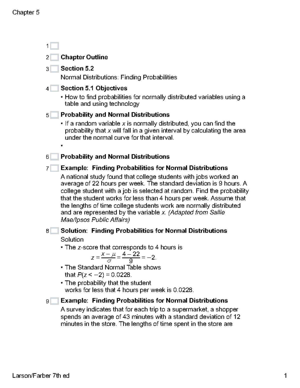 Chapter 5: Normal Distributions and Probability Applications - Studocu
