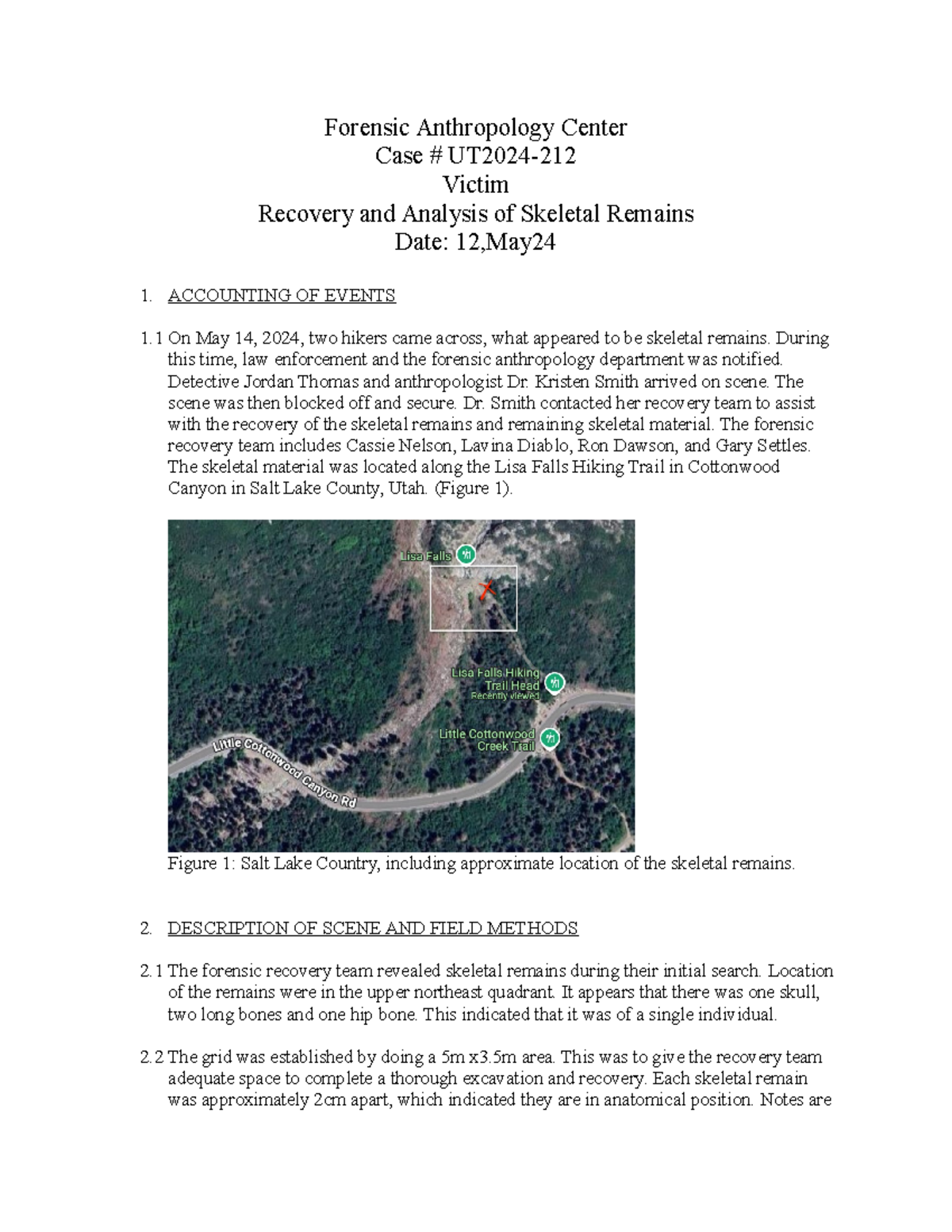 Forensic Anthropology Case Report - Assignment 11 (UT2024) - Studocu