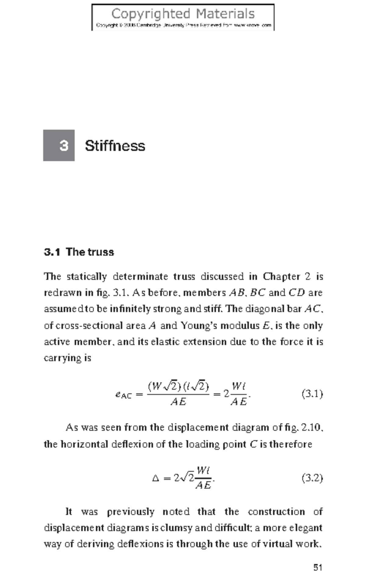 Stiffness Analysis of a Statically Determinate Truss (Course Code ...