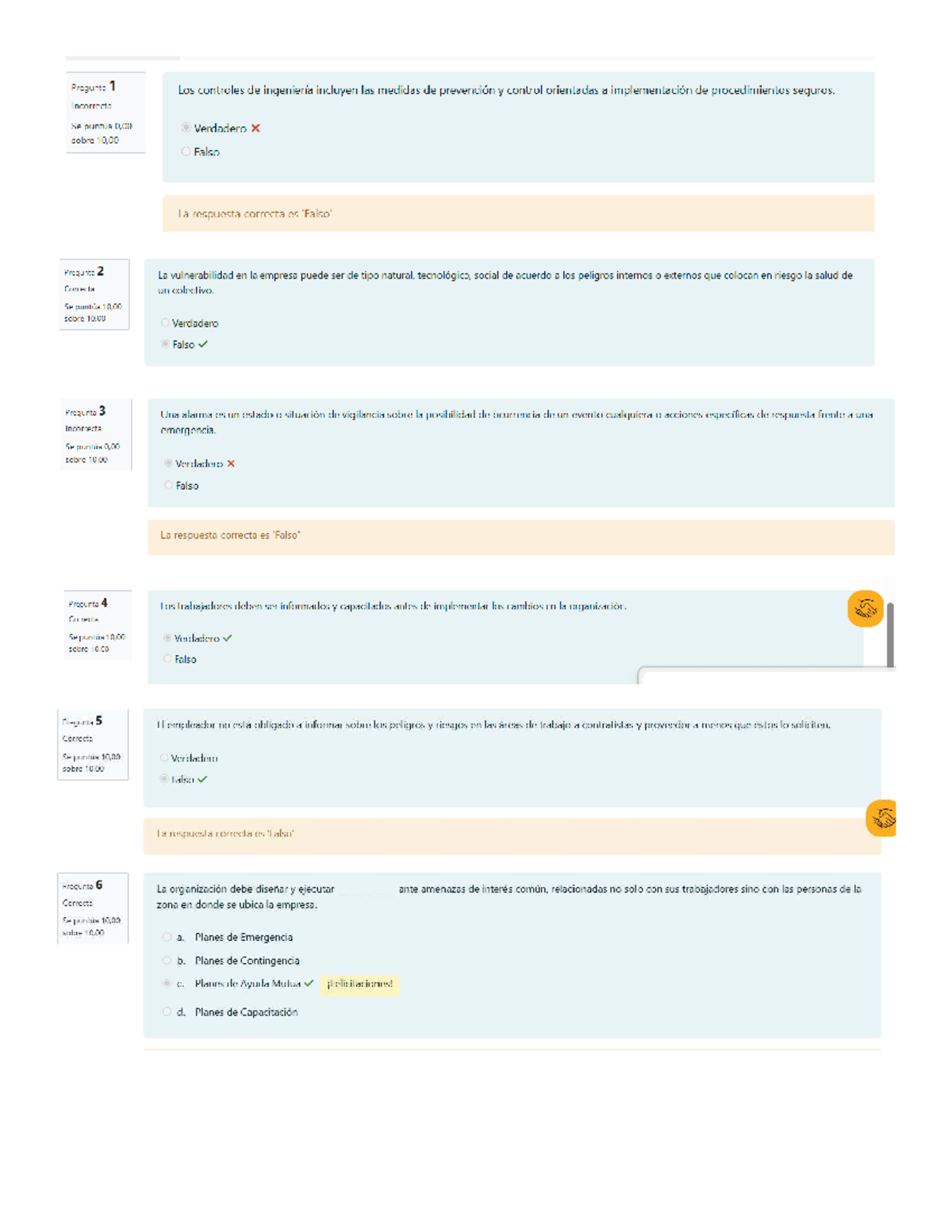 Evaluación SG-SST: Cuestionario de Preguntas y Respuestas - Studocu