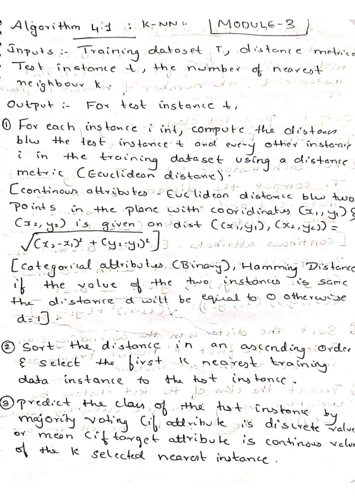 ML Module 3 - Detailed Notes on Algorithms and Metrics - Studocu