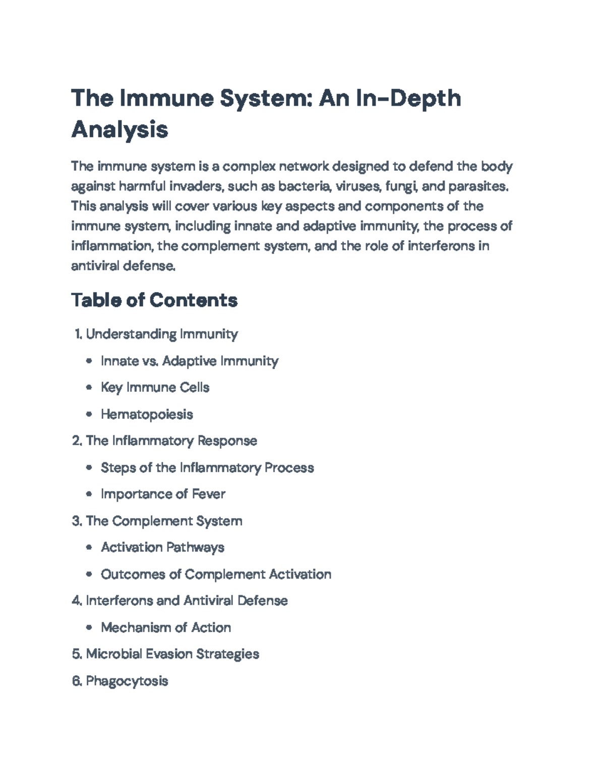 IMM 101: Immune System Analysis - Key Concepts & Defense Mechanisms ...