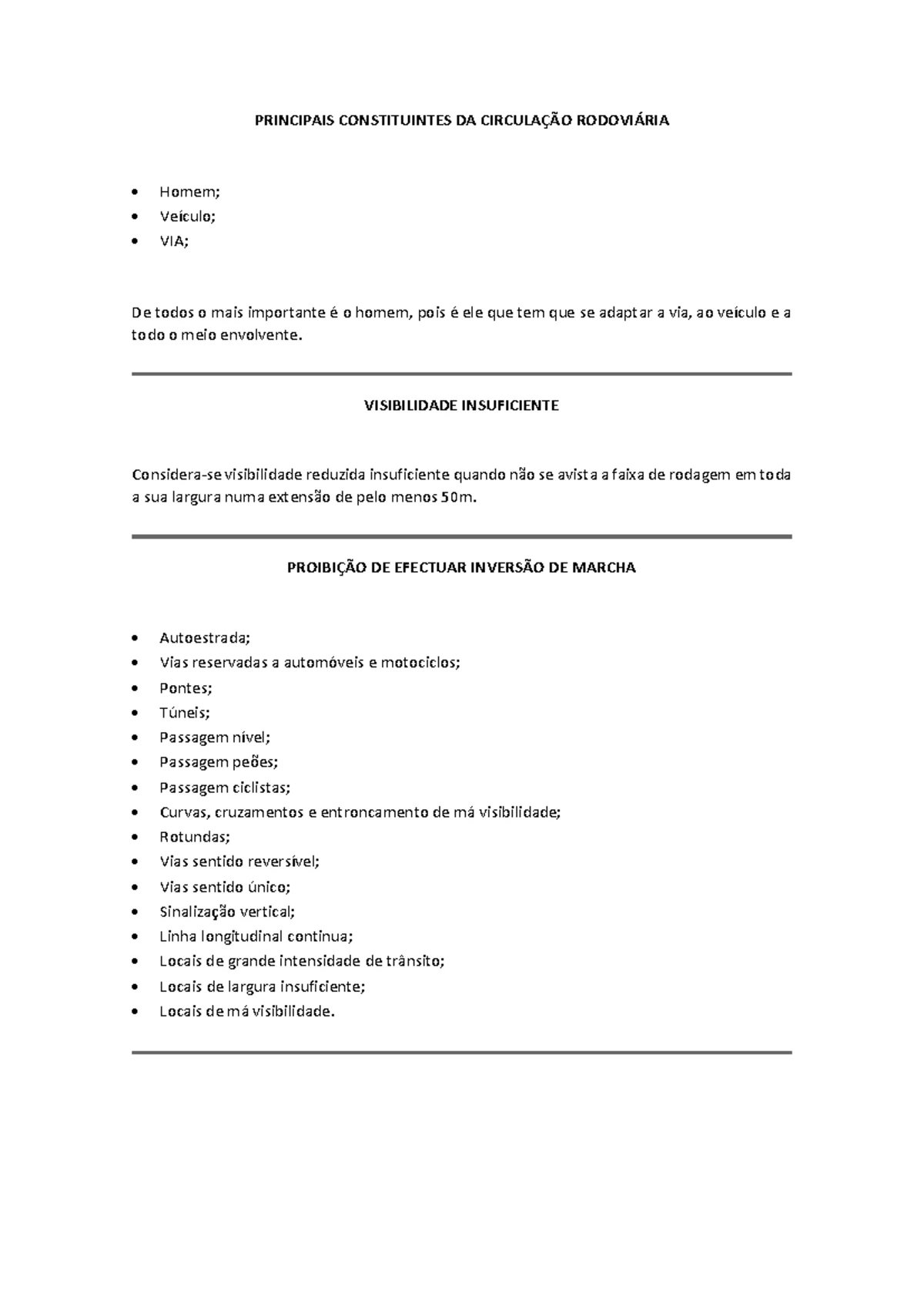 Codigo Resumos - 1. princípios gerais de trânsito e de segurança ...