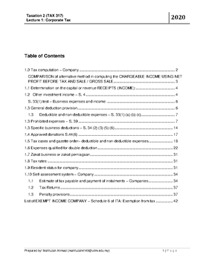 TAX317 Group Project Rubric - TAX317 – TAXATION 2 RUBRIC FOR GROUP ...