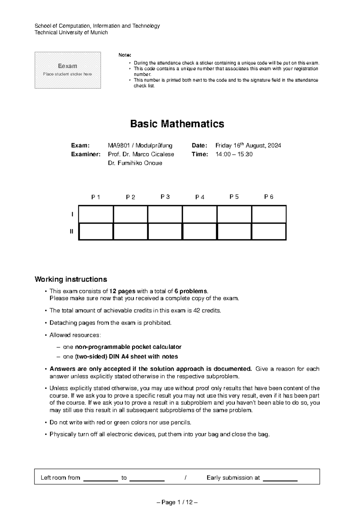 MA9801 Final Exam - Basic Mathematics - Studocu