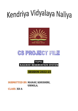 Cs Project restaurant management 2022 - Kendriya Vidyalaya,Rishikesh ...