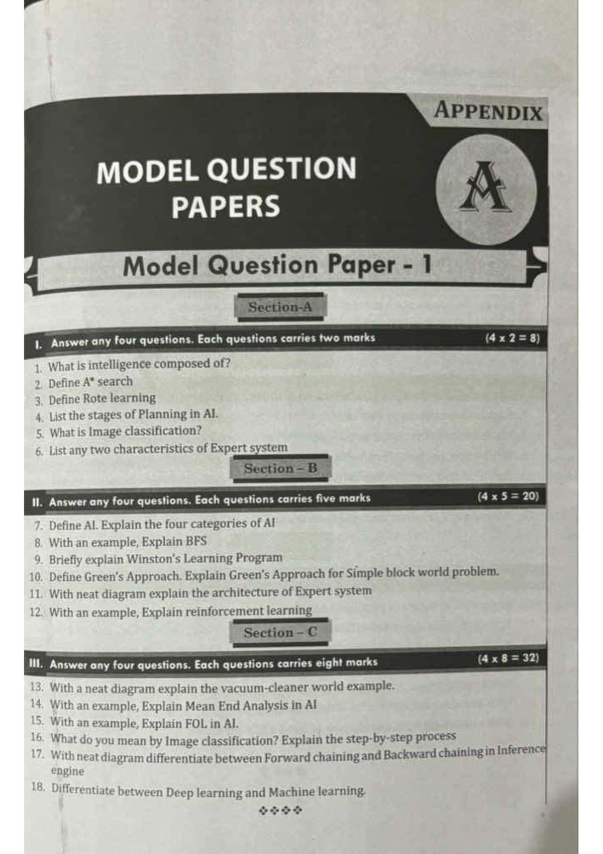 AI 2023 - BCA Model Question Papers and Notes - Studocu