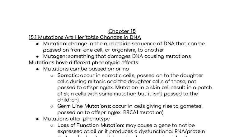 Bio 4 Exam Notes: Mutations, Meiosis, and Evolution Concepts - Studocu