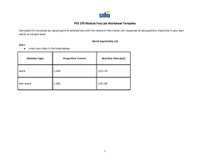 PSY 375 Module Three Lab Worksheet Template - PSY 375 Module Three Lab ...