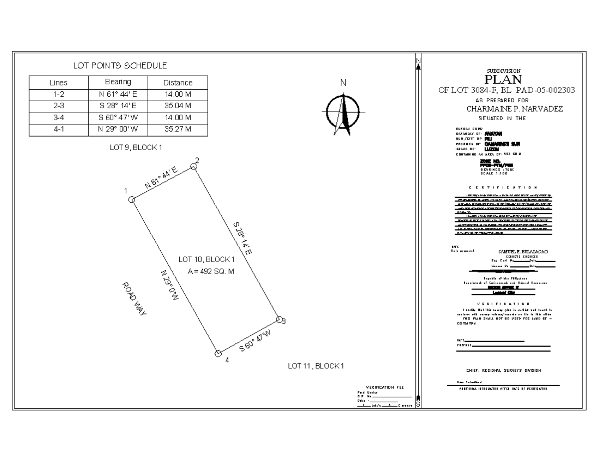 Subdivision Plan Sample Philippines