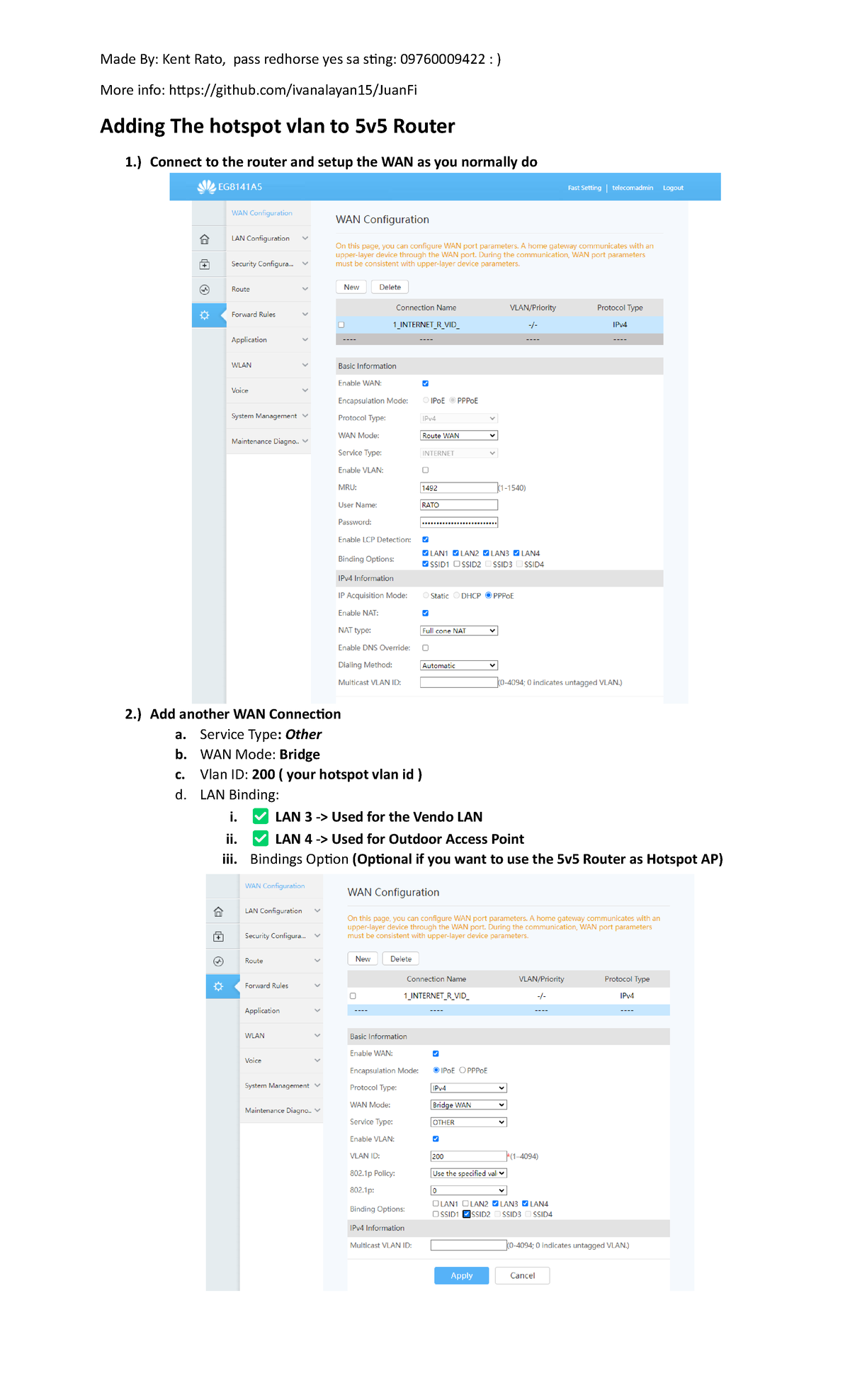JuanFi Setup Guide - Lesson Plan on Hotspot VLAN Configuration - Studocu