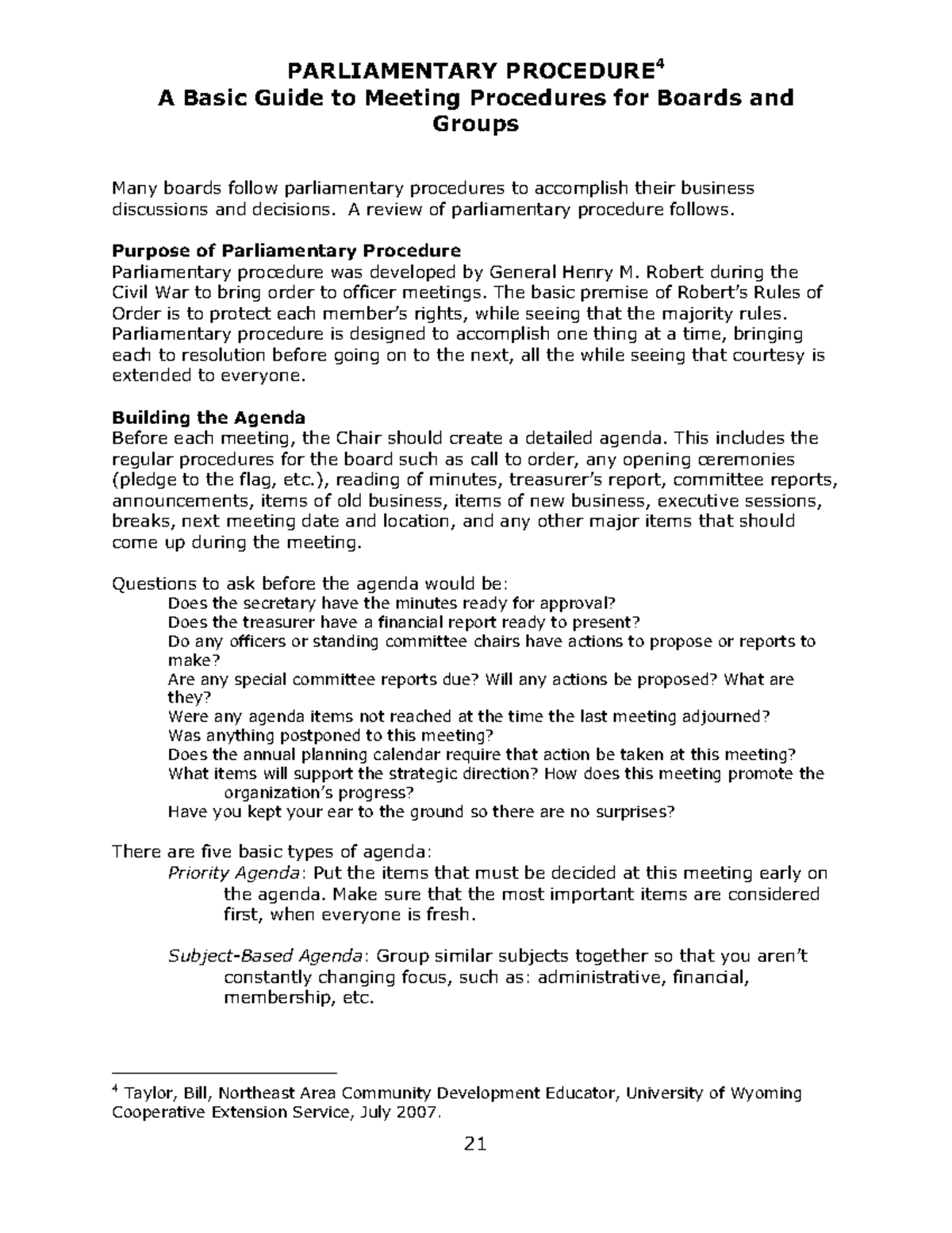 PARLIAMENTARY PROCEDURE 101: A Guide to Meeting Protocols - Studocu