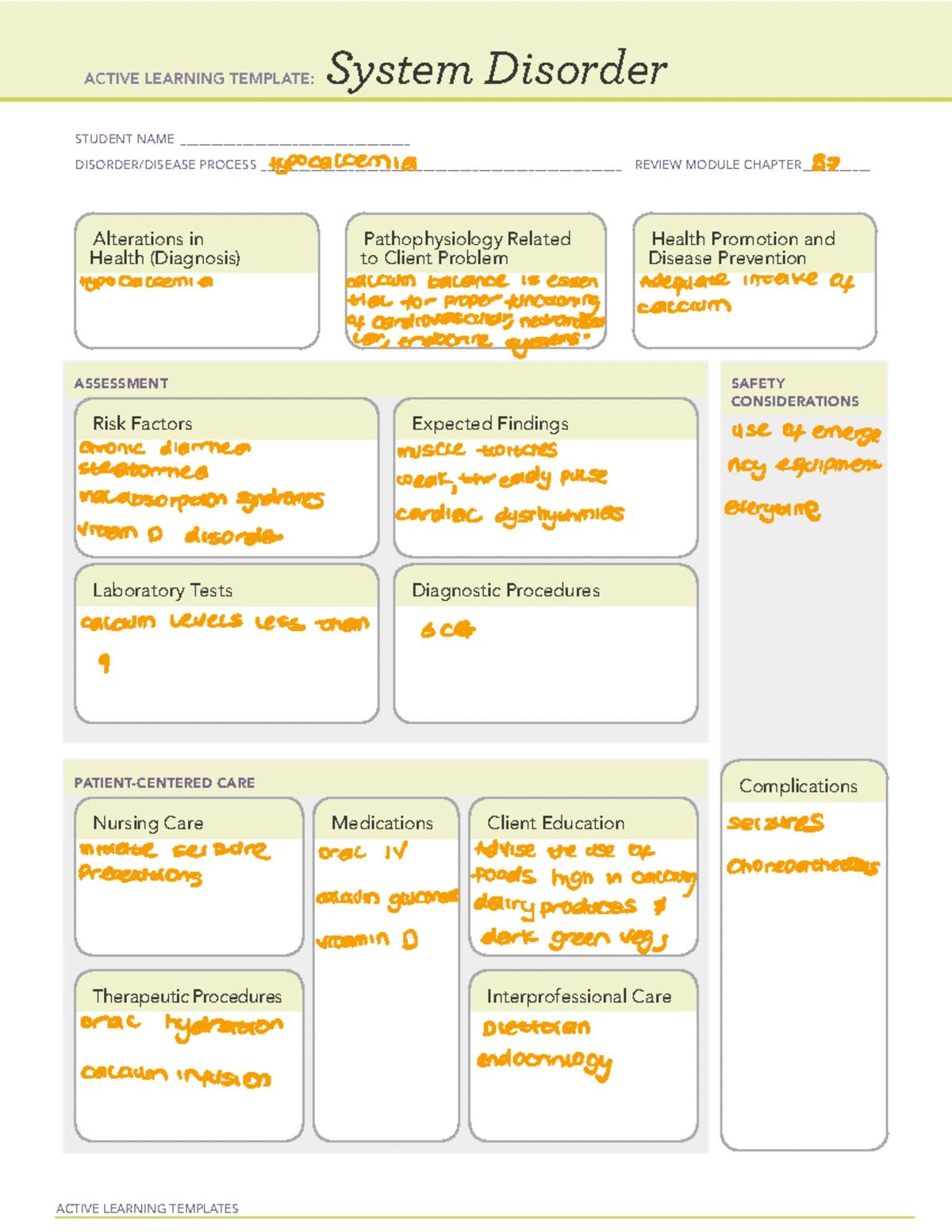 NURS 101 Active Learning Template: Basic Concepts in Emergency ...