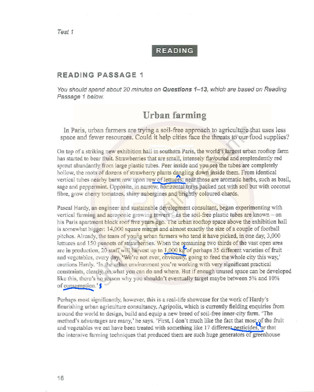 IELTS Test 1 - Reading Practice Materials - Studocu