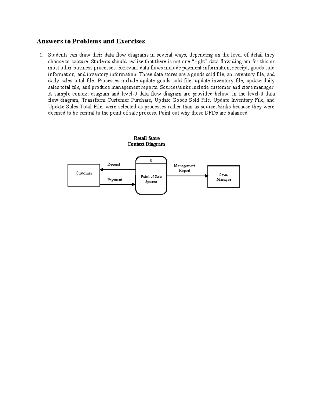 Data Flow Diagrams: Answers to Problems & Exercises 1 - Studocu