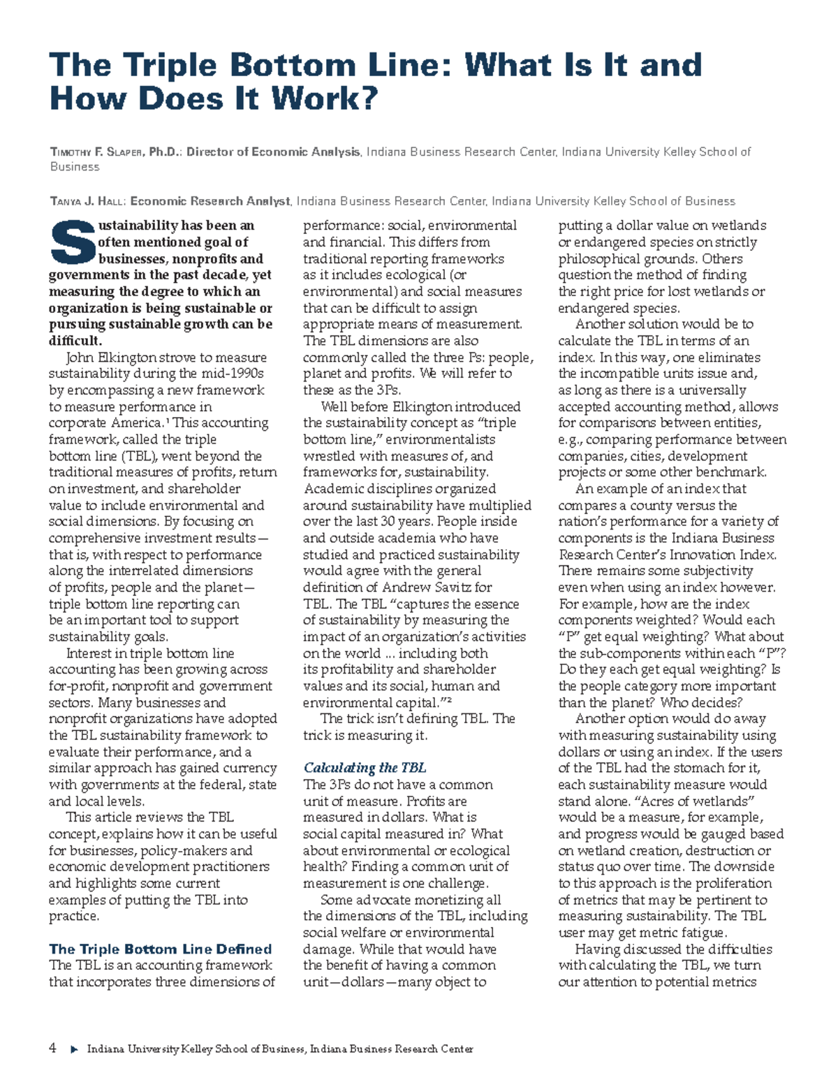 Understanding the Triple Bottom Line: A TBL Framework Overview - Studocu