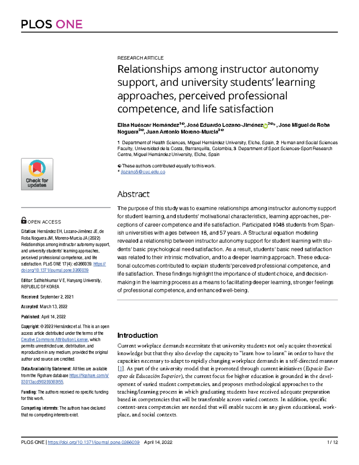 Journal - thesis - RESEARCH ARTICLE Relationships among instructor ...