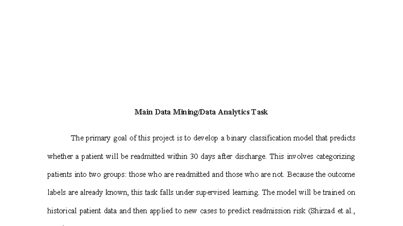 Data Mining UP - Binary Classification Model for Patient Readmission ...