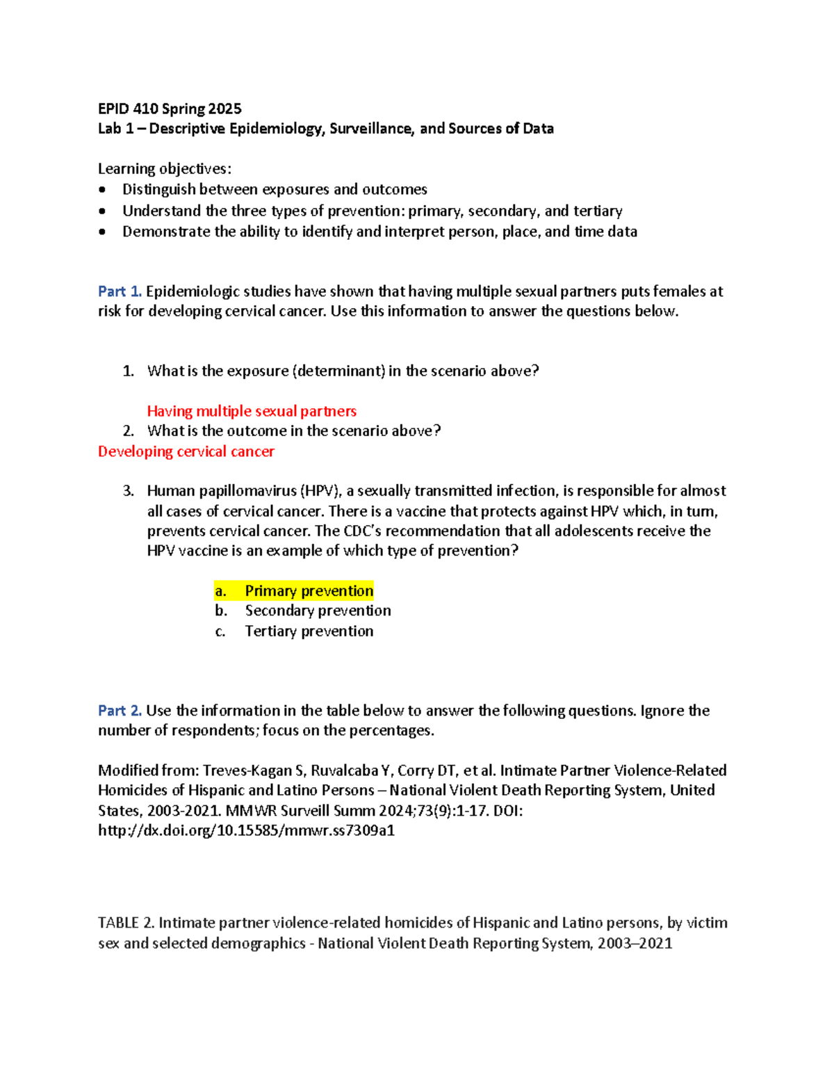 1. Descriptive Epi, Surveillance, and Sources of Data Lab - EPID 410 ...