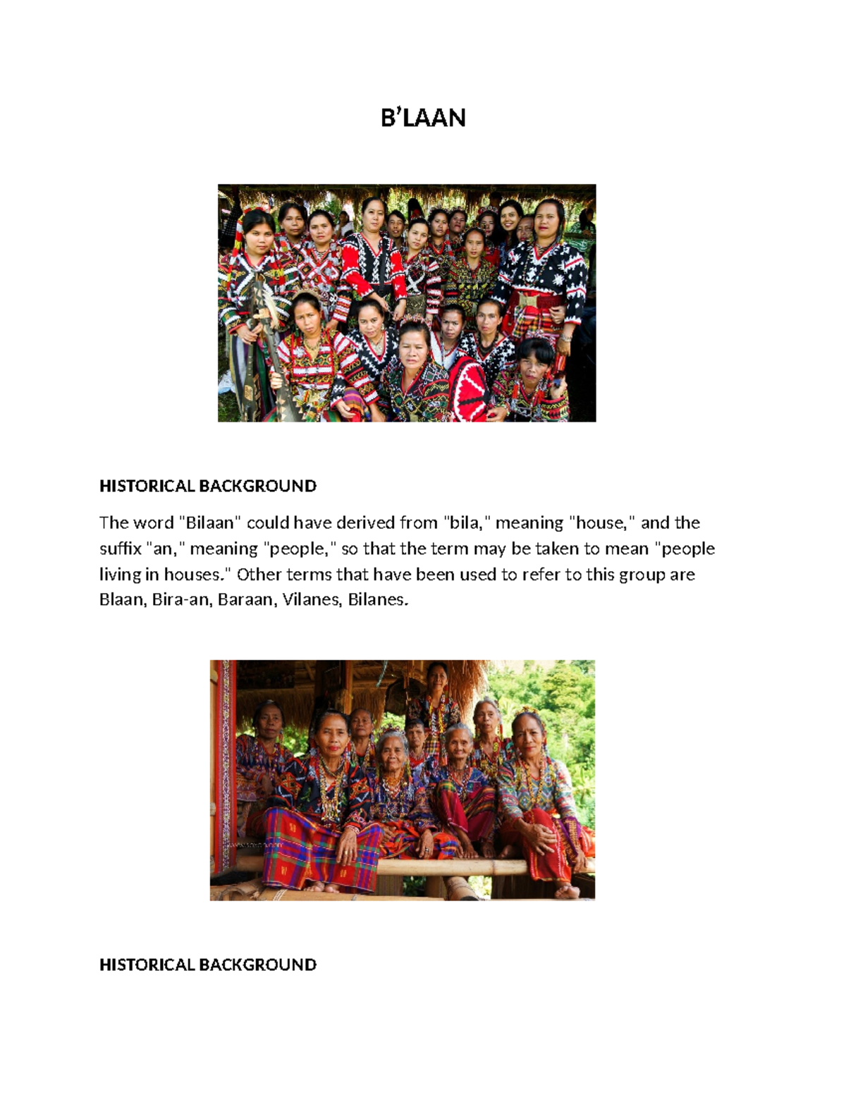 Blaan Culture and Practices: Indigenous Insights and Traditions - Studocu