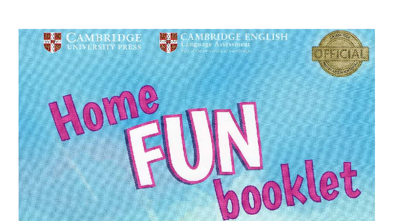 Home Fun Booklet 4: Activities for Young Learners (YLE) - Studocu