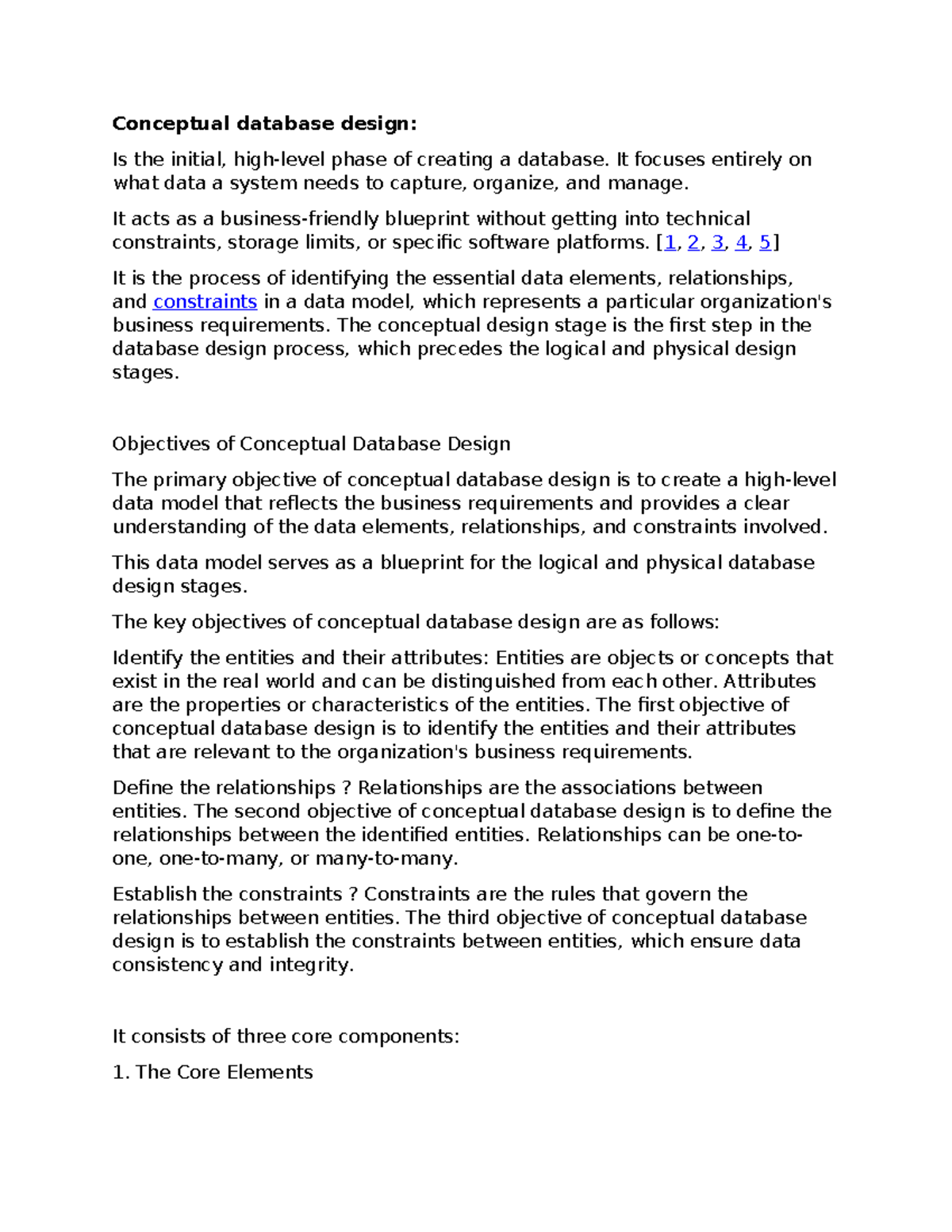 Conceptual Database Design Overview: Key Objectives and Components ...