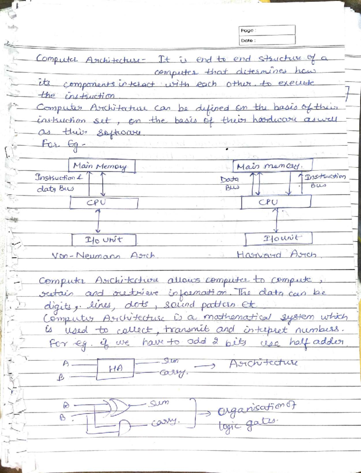 COA Unit-1: Comprehensive Overview of Computer Architecture - Studocu