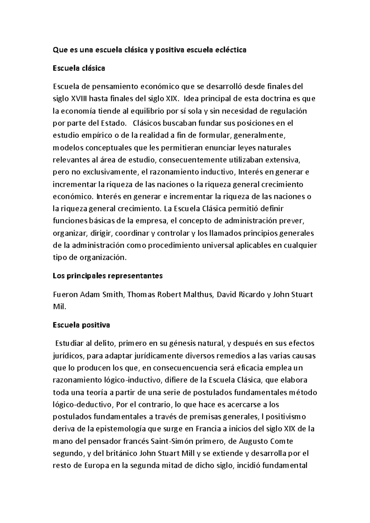 Escuela Clásica, Positiva y Ecléctica en la Criminología: Análisis ...