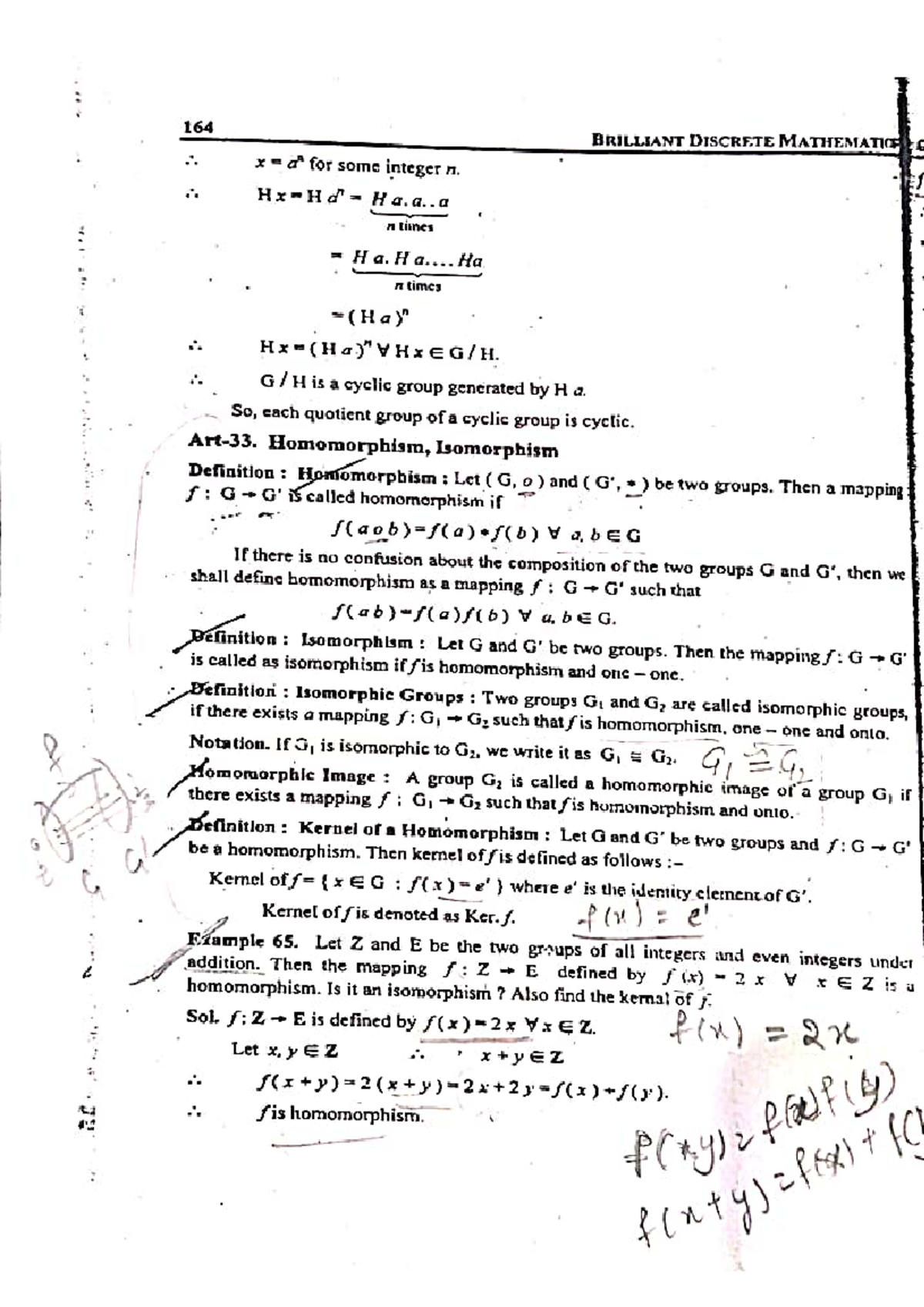 164 BRILLIANT DISCRETE MATHEMATICS: Homomorphism & Rings Notes - Studocu