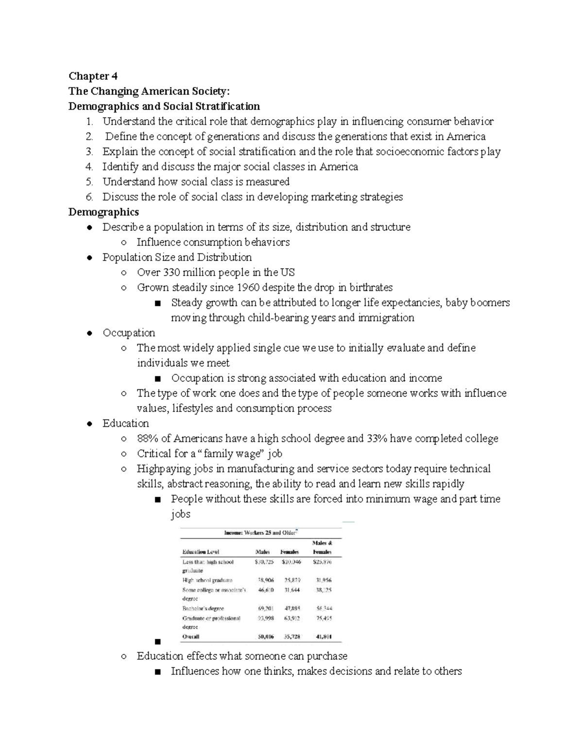 Chapter 4: The Changing American Society - Demographics & Social ...