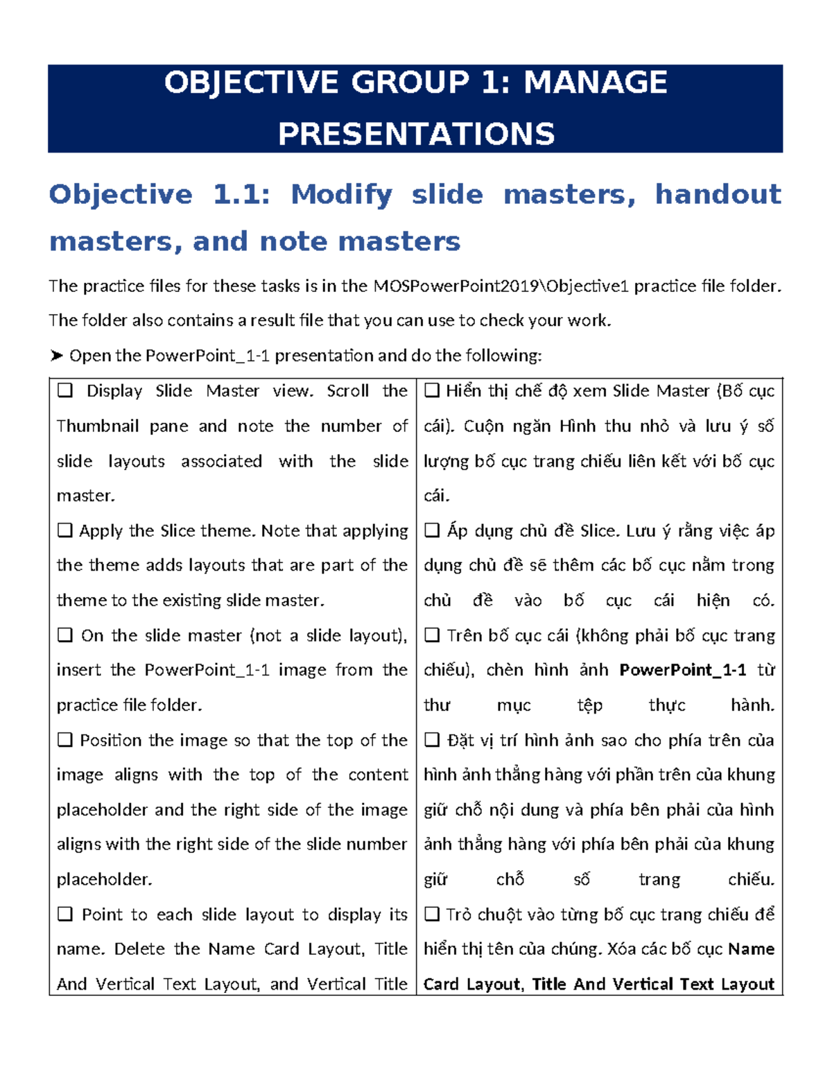MOS Study Guide: Microsoft PowerPoint Exam Preparation MO - Studocu