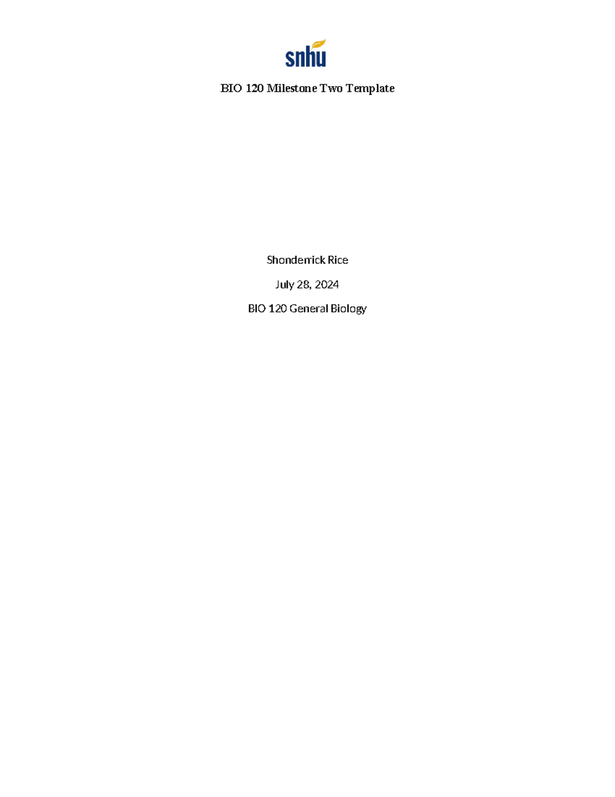 BIO 120 Milestone Two Template - Waste Management & Biodiversity ...
