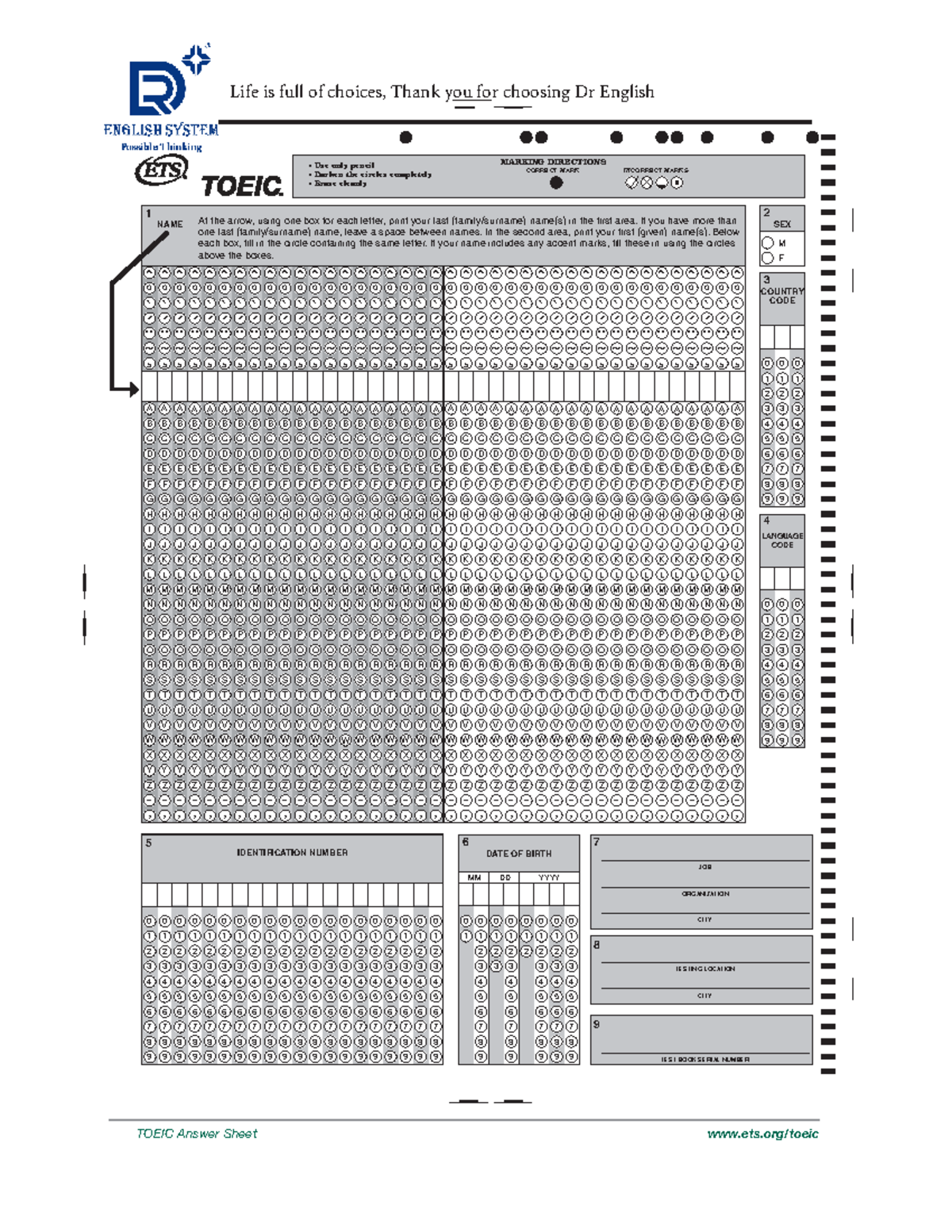 Answer Sheet Instructions for MAT - Final Exam - Studocu