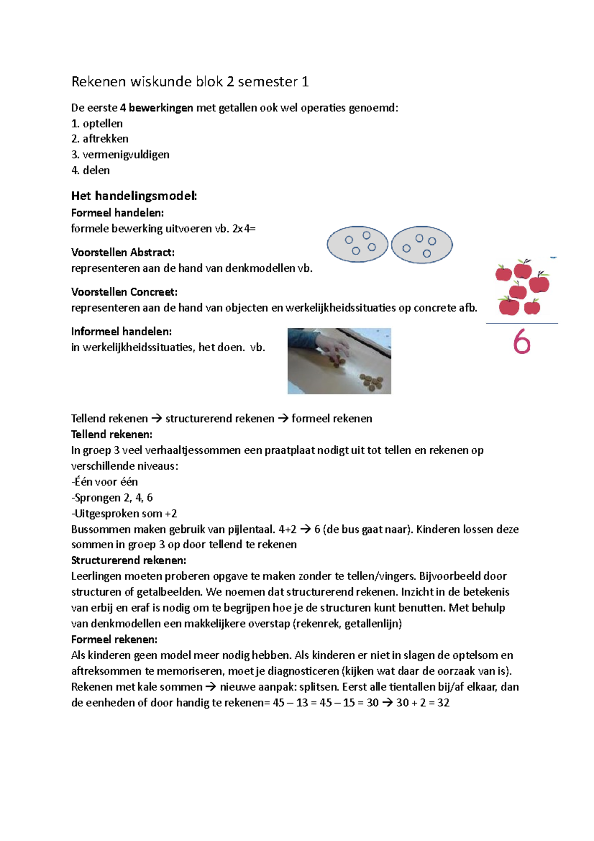 Rekenen Wiskunde Blok 2 Semester 1: 4 Bewerking en Handelingsmodel ...