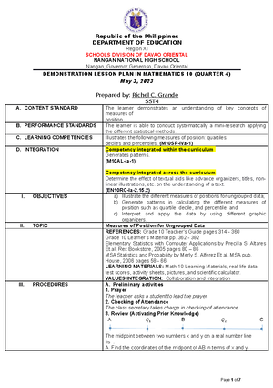 439335764 Daily Lesson Plan ESP 9 - DETAILED LESSON PLAN (DLP) FORMAT ...