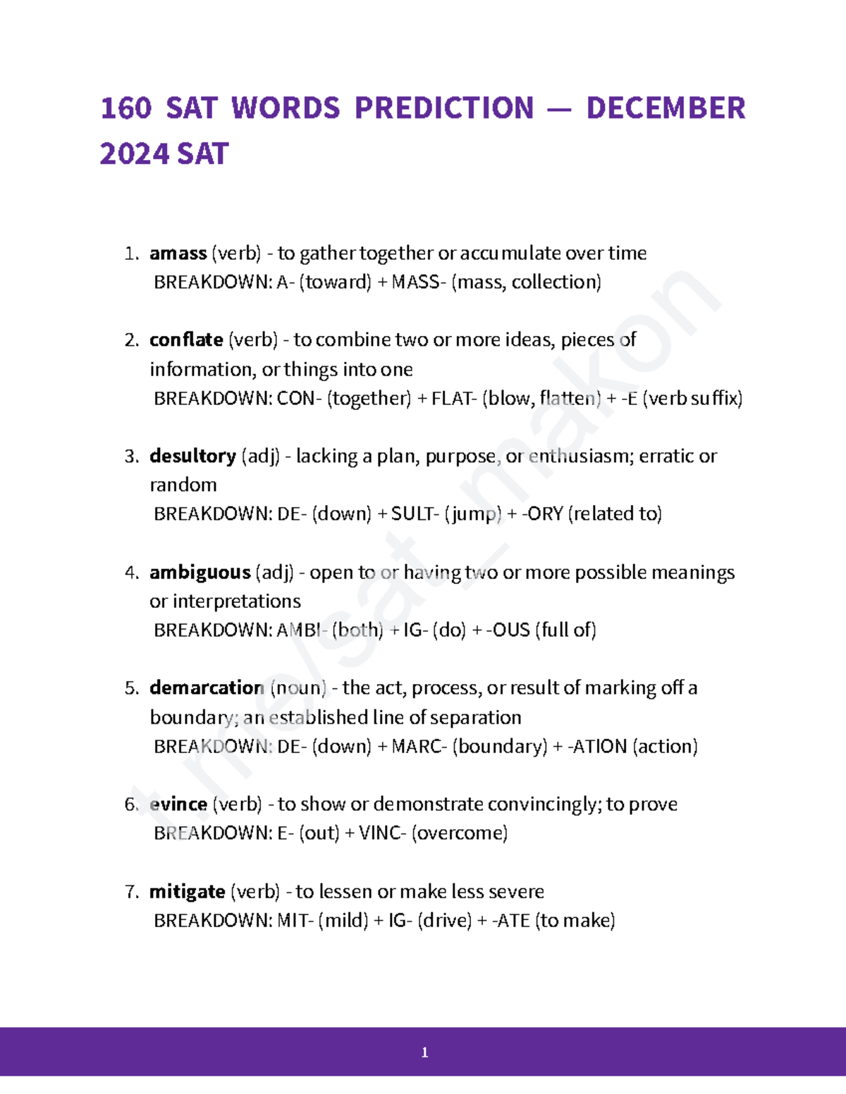 160 SAT words prediction @DSATuz - 160 SAT WORDS PREDICTION — DECEMBER ...