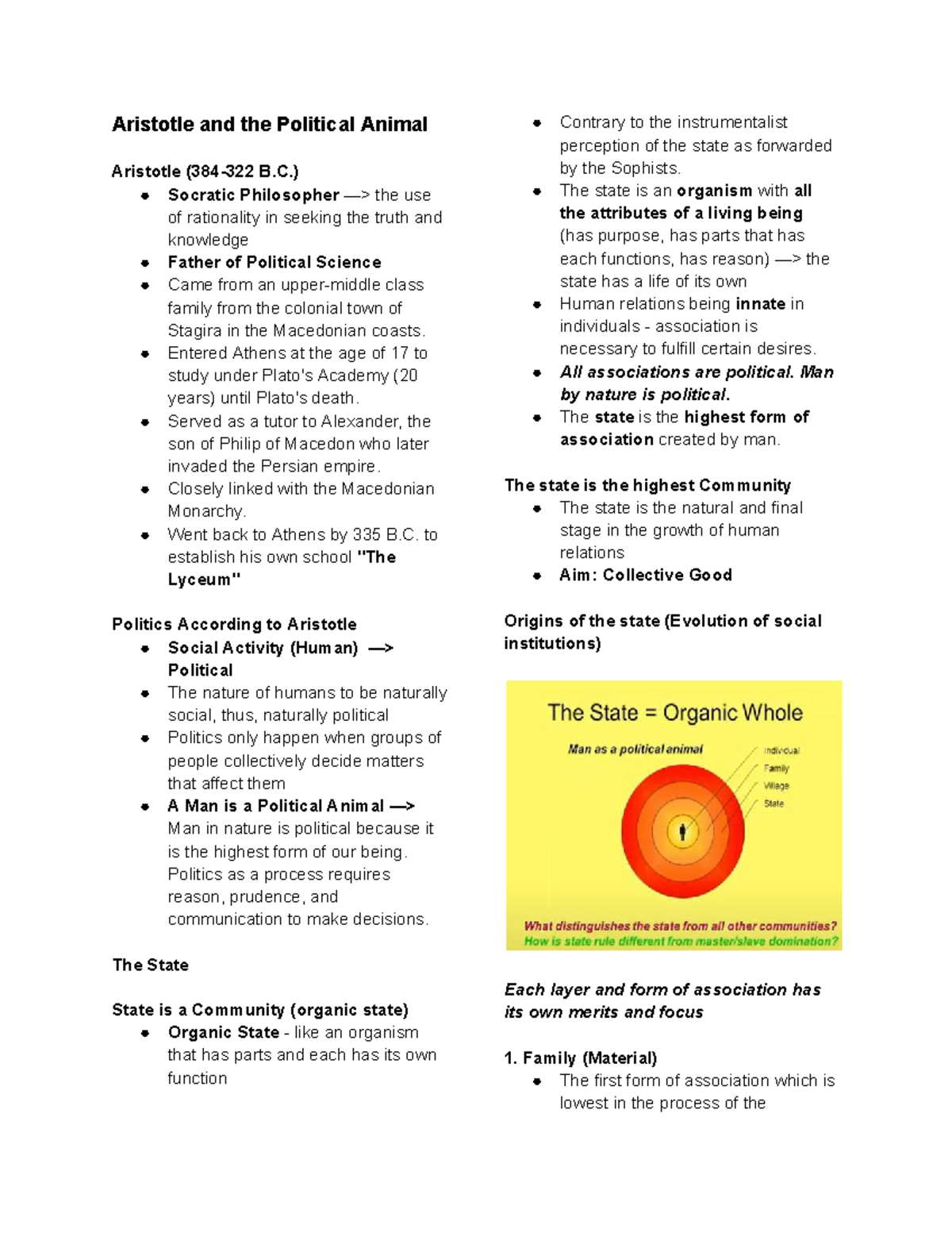 M2 POS1102 - Lecture Notes on Aristotle's Political Philosophy - Studocu