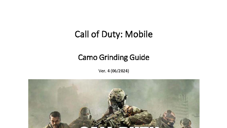 CODM: Camo Grinding Guide v4 - GOLD, PLATINUM, DIAMOND (June 2024 ...