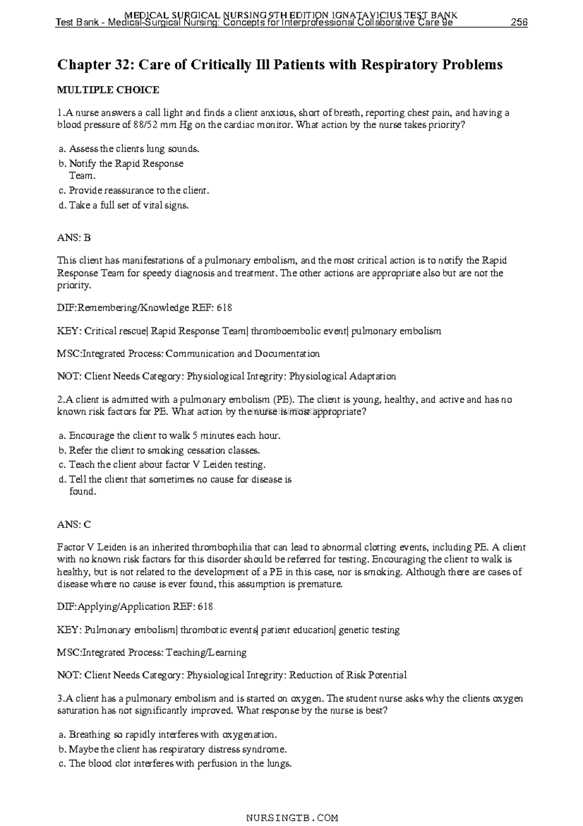 Chapter 32: Care Strategies for Critically Ill Patients with ...