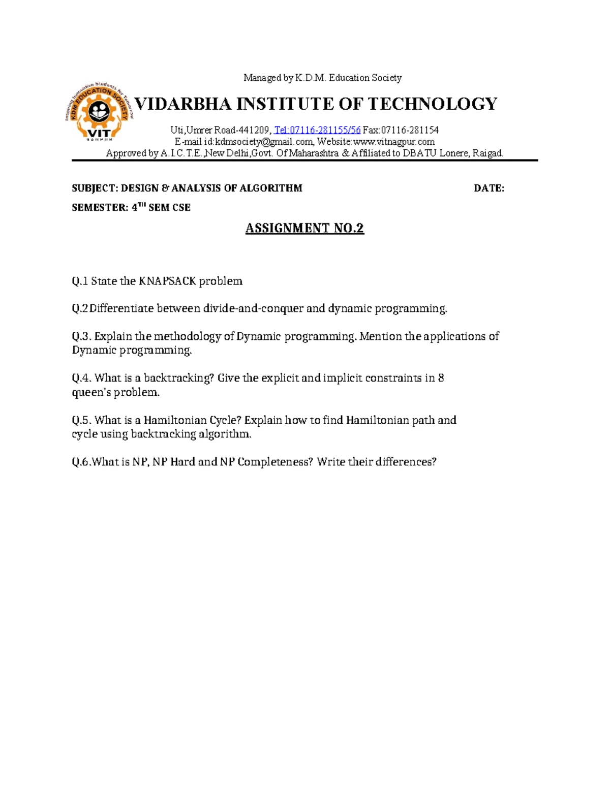 SY CSE Affiliated NEP Syllabus for B.Tech 2025-2026 - Studocu