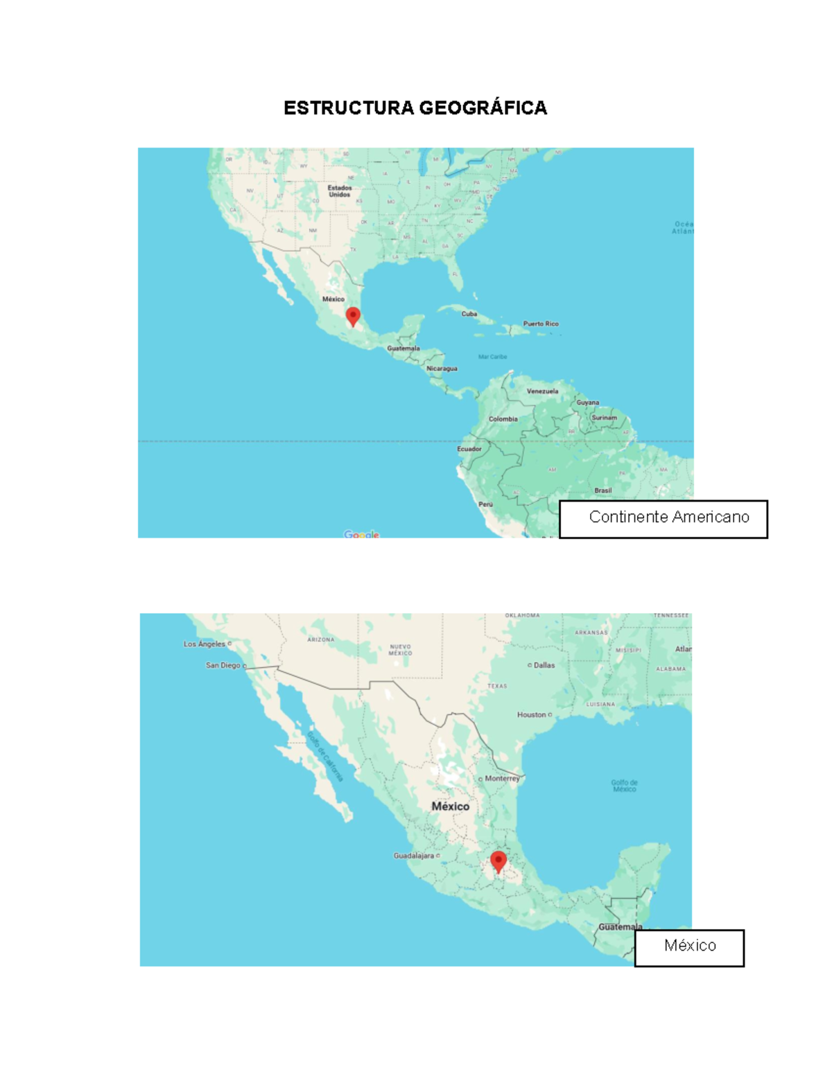 Uso de Suelo - ESTRUCTURA GEOGRÁFICA Continente Americano México Estado ...