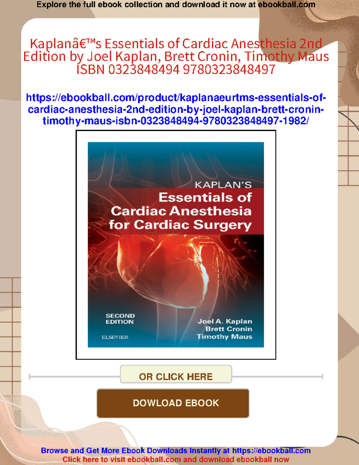 Essentials of cardiac anesthesia for cardiac surgery, 2nd edition - Studocu