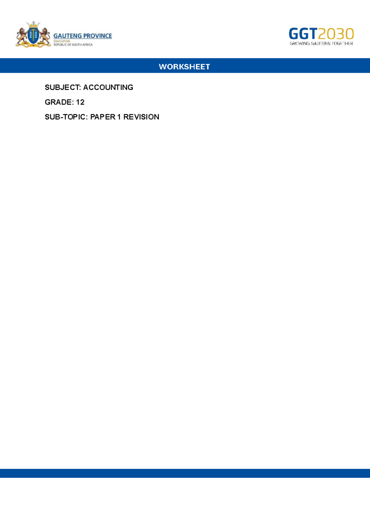 Final Exam Accounting 12 P1 Revision: Comprehensive Income & Financial ...