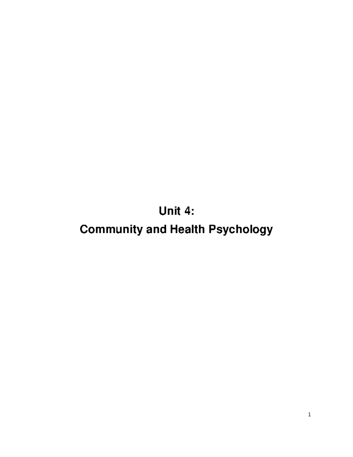Community and Health Psychology: An African Perspective (PSY123) - Studocu