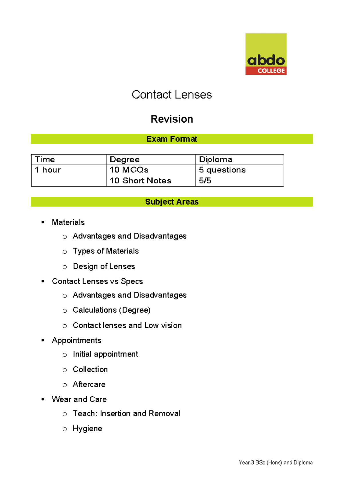 Basic Principles of Contact Lens Wear: Exam Preparation and Guidelines ...