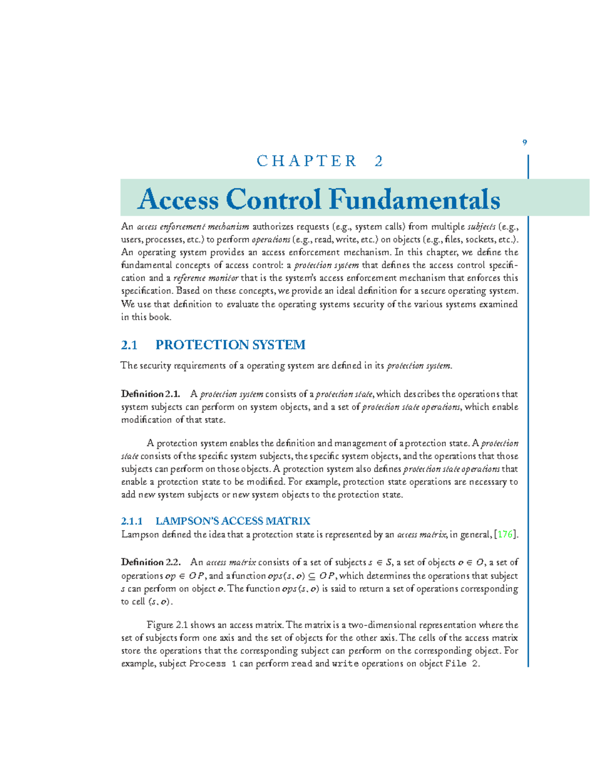 Access Control Fundamentals: Chapter 2 Overview (Course Code: 9) - Studocu