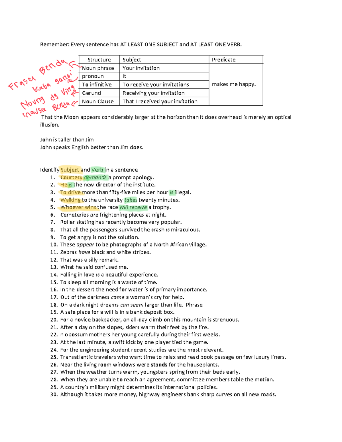 Subject and Verb Basics: Understanding Structure and Identification ...