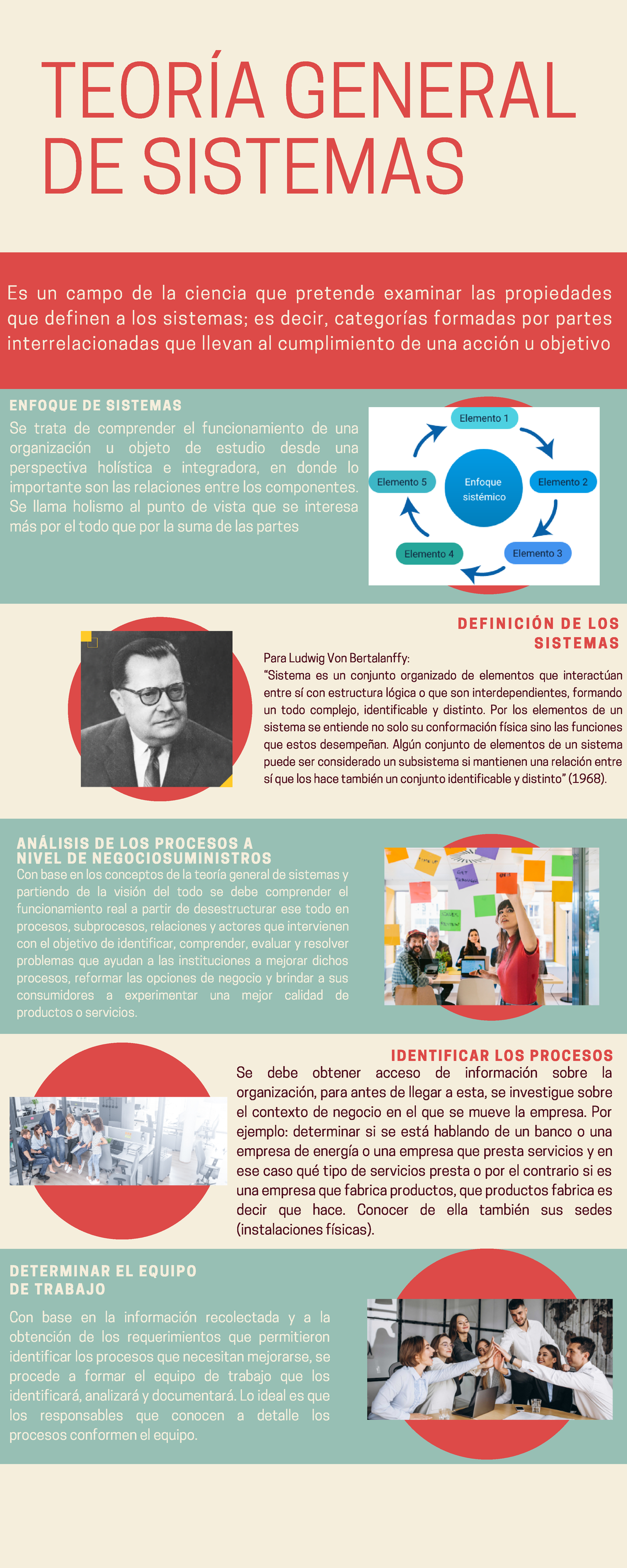 Infografía teoría general de sistemas - TEORÍA GENERAL DE SISTEMAS ENFOQUE DE SISTEMAS Es un ...